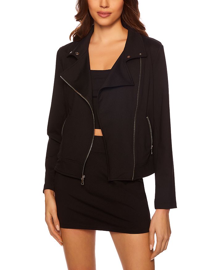 Susana Monaco Knit Moto Jacket | Bloomingdale's
