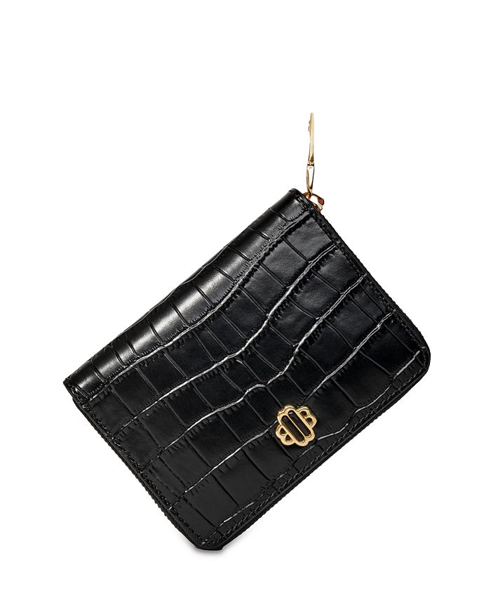 Maje Clover Embossed Leather Wallet | Bloomingdale's