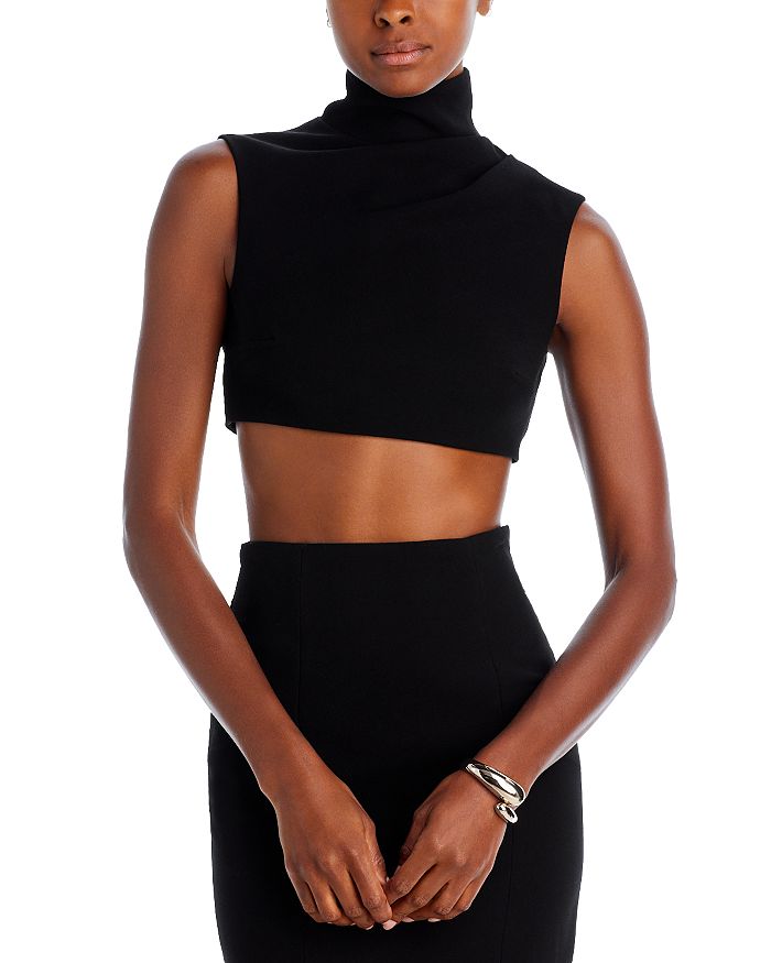 Mônot Mock Neck Crop Top | Bloomingdale's