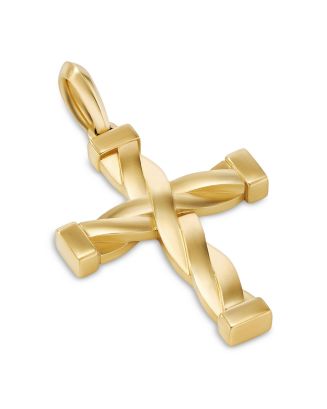 David Yurman Men's DY Helios Cross Pendant in 18K Yellow Gold ...