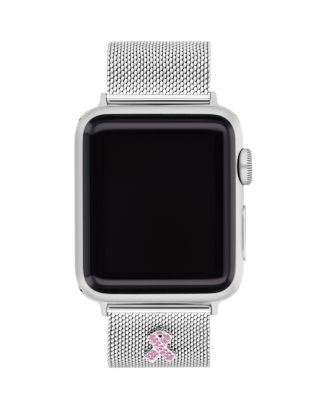 COACH Apple Watch® Breast Cancer Awareness Stainless Steel Mesh Strap ...