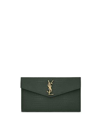 Click here for Saint Laurent Uptown Clutch in Croc-Embossed Leath... prices