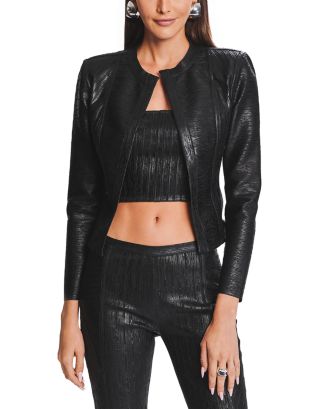 Retrofete Mae Faux Leather Cardigan | Bloomingdale's