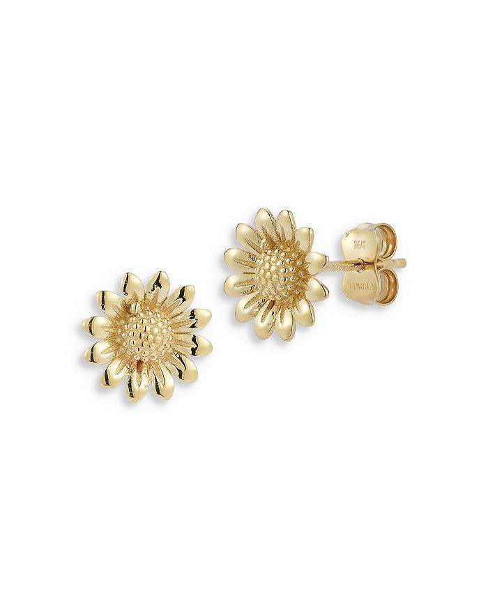 Moon & Meadow 14K Yellow Gold Sunflower Stud Earrings | Bloomingdale's