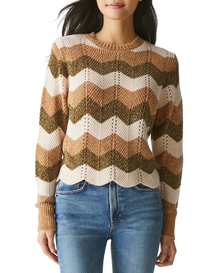Michael Stars Lakin Chevron Stripe Sweater | Bloomingdale's