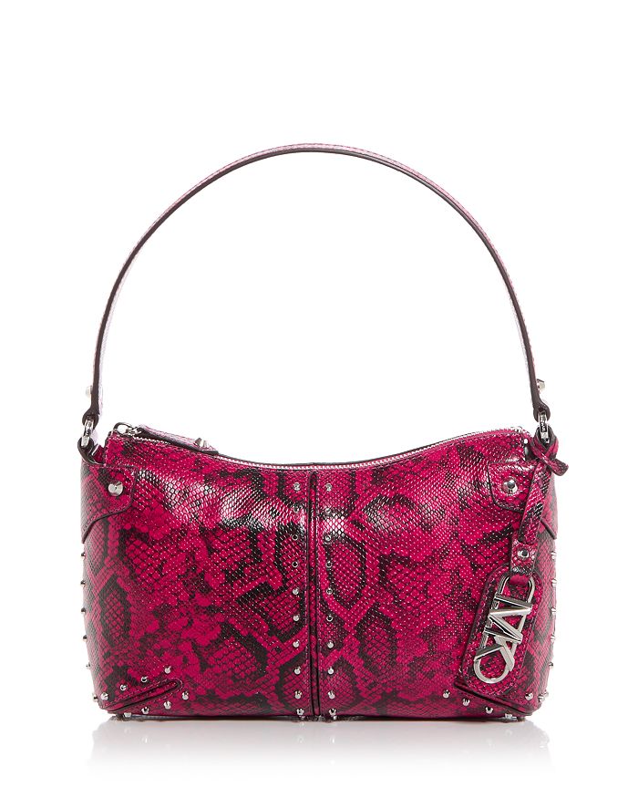 Michael Kors Michael Kors Astor Large Studded Snake Embossed Leather ...
