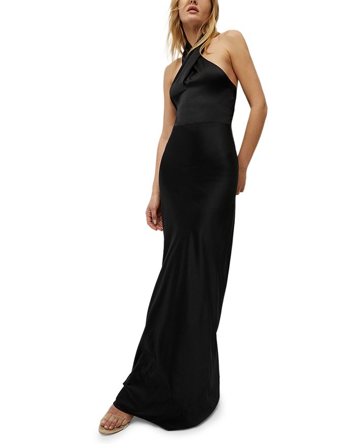 Veronica Beard Alberta Halter Column Gown | Bloomingdale's