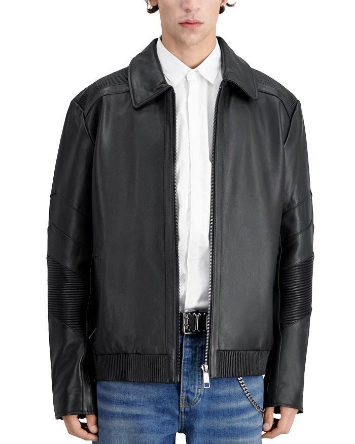 The Kooples Classic Leather Jacket | Bloomingdale's