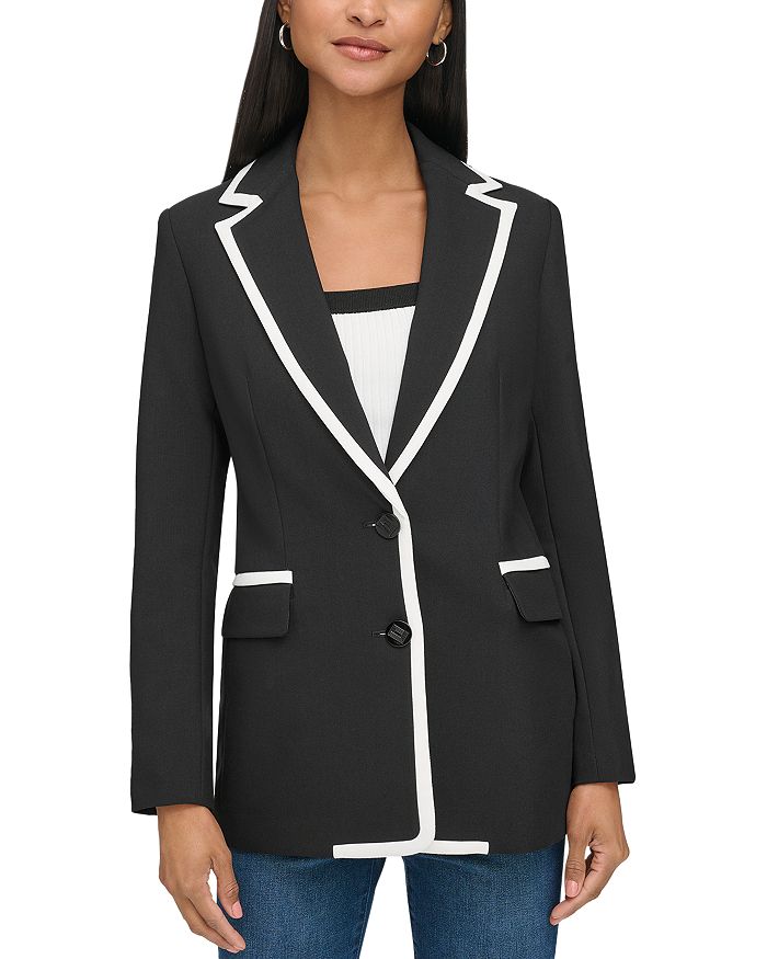 KARL LAGERFELD PARIS Piped Blazer | Bloomingdale's