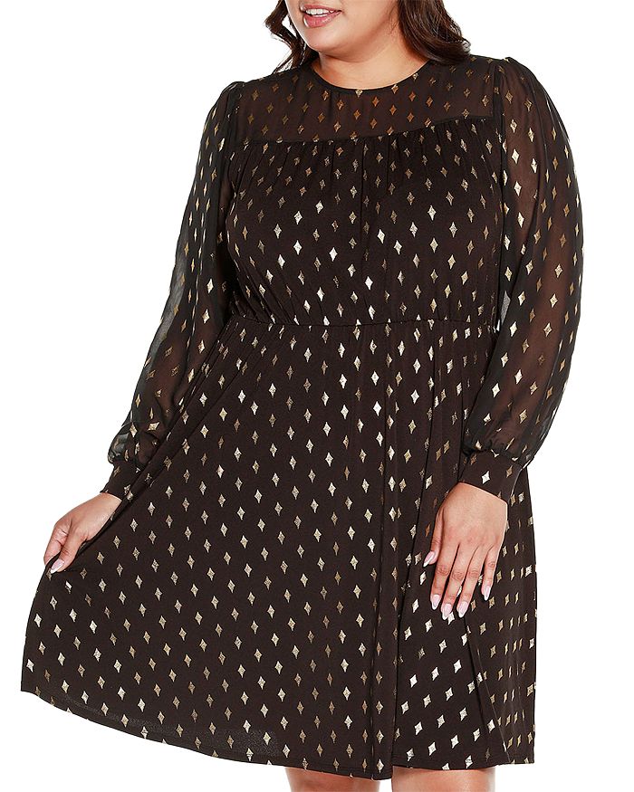 Belldini Plus Foil Print Dress | Bloomingdale's