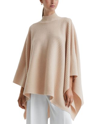 REISS Megan Rib Knit Poncho | Bloomingdale's