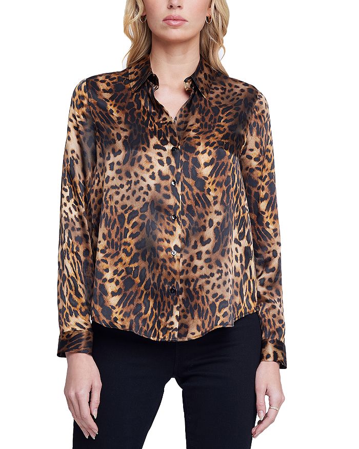 L'AGENCE Tyler Silk Shirt | Bloomingdale's