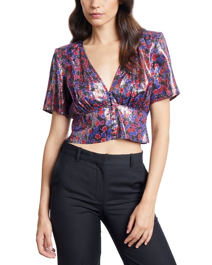 The Kooples Confetti Party Crop Top | Bloomingdale's