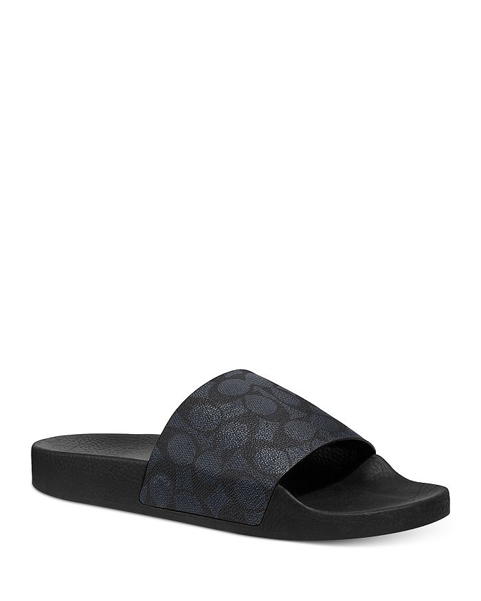 COACH Men's Signature Canvas Pool Slides | Bloomingdale's