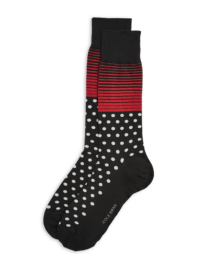 Cole Haan Stripe Dot Crew Dress Socks | Bloomingdale's