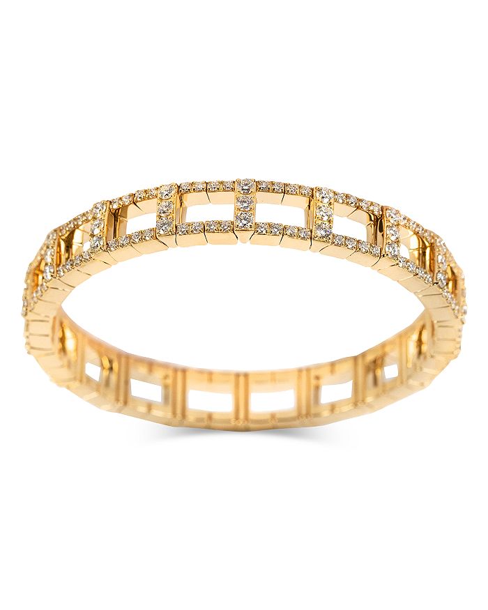 ZYDO 18K Yellow Gold Diamond Stretch Bracelet, 4.4 ct. t.w ...