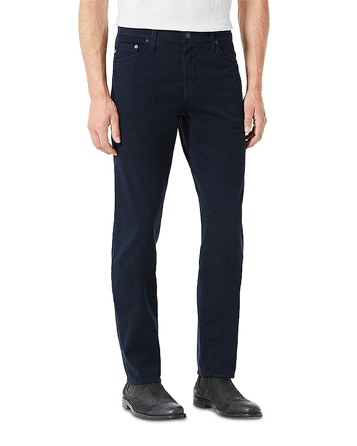 AG Graduate Straight Fit Twill Jeans in New Navy | Bloomingdale's