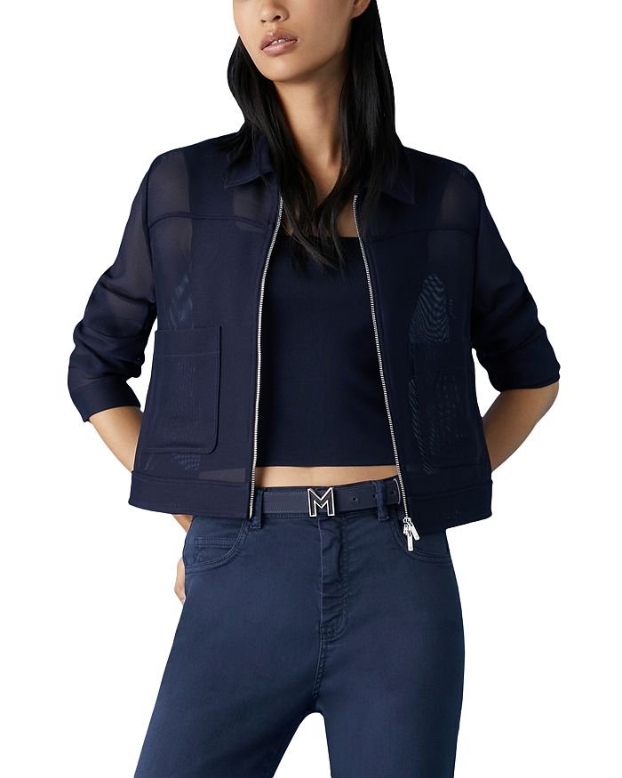 Marella Ortisei Mesh Cropped Jacket | Bloomingdale's