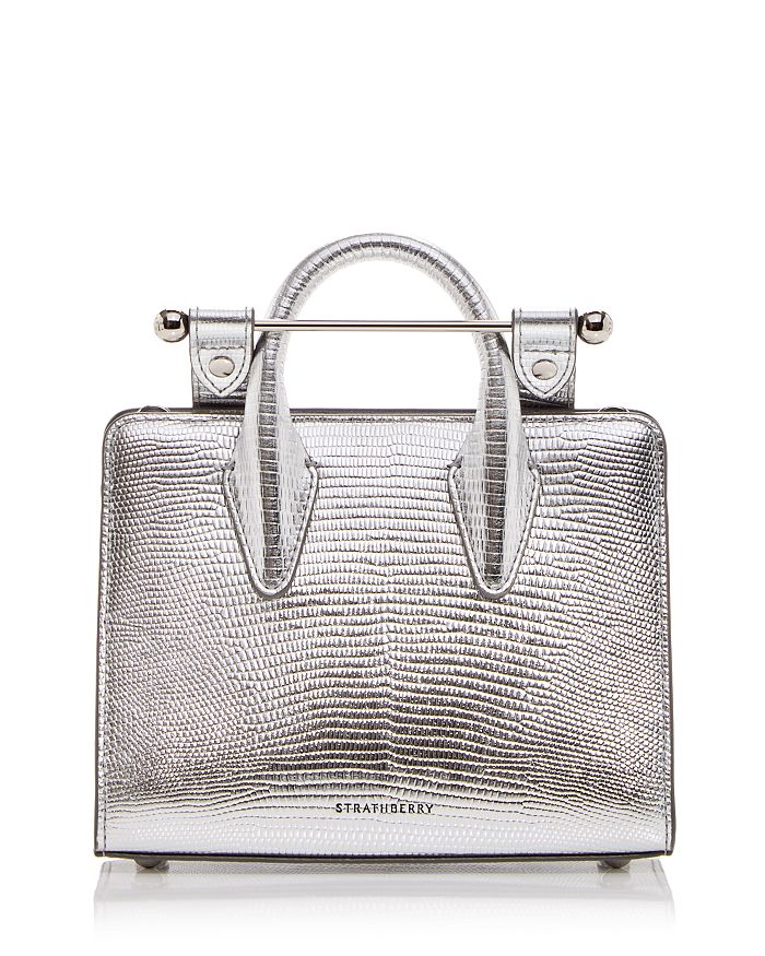 Strathberry Metallic Lizard Embossed Nano Crossbody | Bloomingdale's