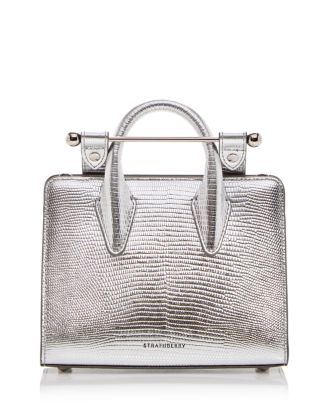 Strathberry Metallic Lizard Embossed Nano Crossbody | Bloomingdale's