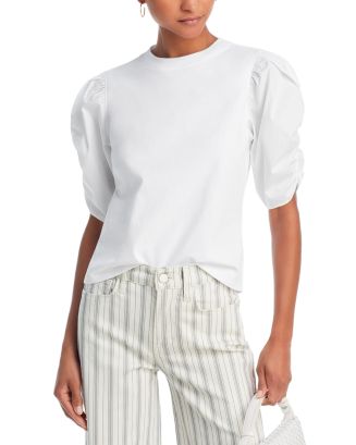 FRAME Cotton Puff Sleeve Top | Bloomingdale's