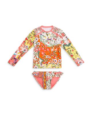 Agua Bendita Girls' Izar Seed Rash Guard & Bikini Bottom - Little Kid ...
