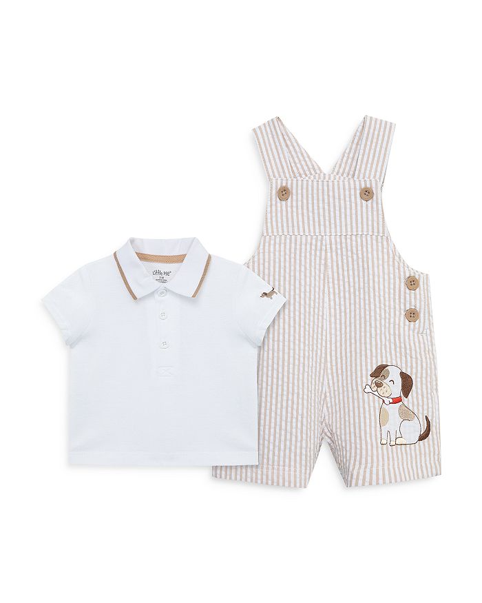 Little Me Boys' Puppy Shortall Set - Baby | Bloomingdale's