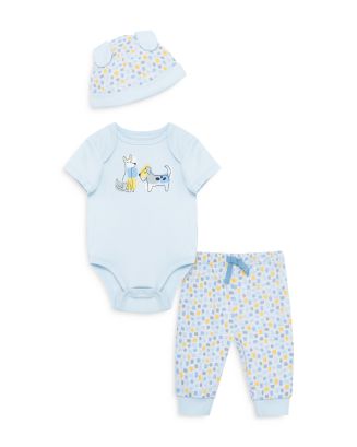 Little Me Boys' Puppy Geo Bodysuit Pant Set & Hat - Baby | Bloomingdale's