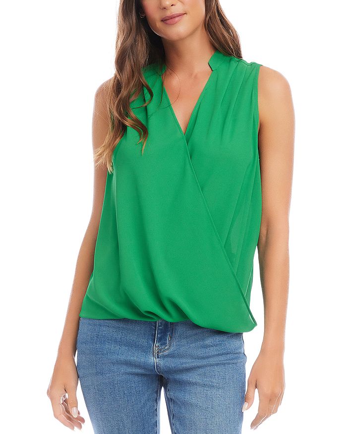 Karen Kane Sleeveless Drape Front Top | Bloomingdale's
