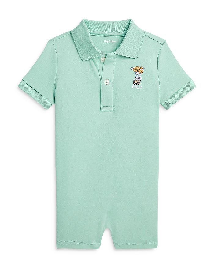 Ralph Lauren Boys' Polo Bear Embroidered Cotton Polo Shortall - Baby ...