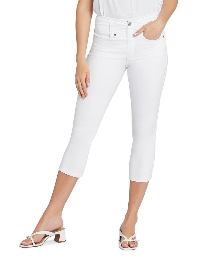 NYDJ Ami High Rise Skinny Capri Jeans in Optic White | Bloomingdale's
