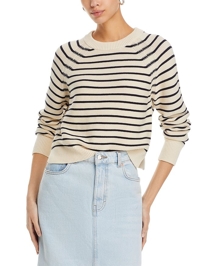 FRENCH CONNECTION Striped Raglan Sleeve Sweater | Bloomingdale's