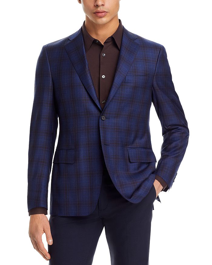 Canali Siena Plaid Regular Fit Sport Coat | Bloomingdale's