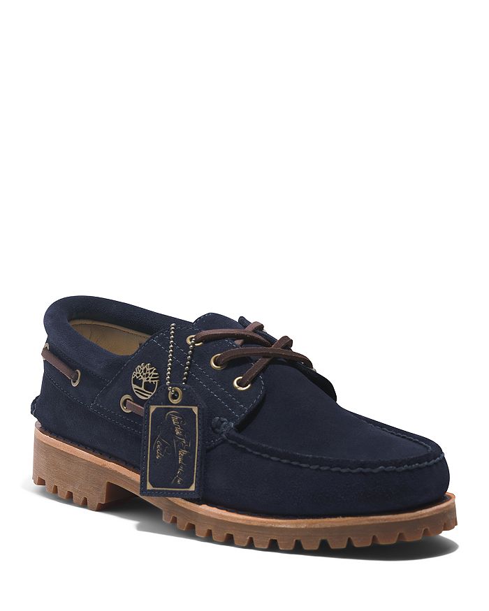 Timberland Men's C.F. Stead Indigo Suede 3 Eye Lug Handsewn Boat Shoes | Bloomingdale's