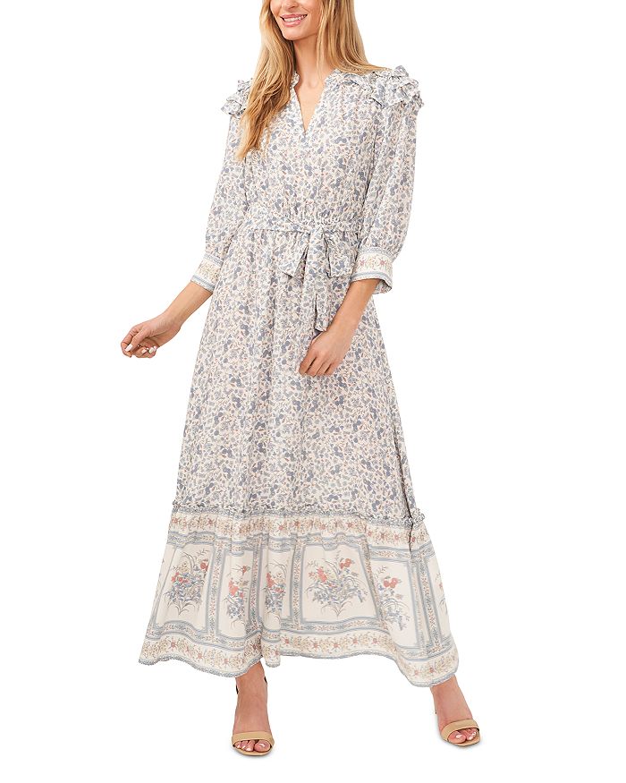 CeCe Ruffled V Neck Maxi Dress | Bloomingdale's