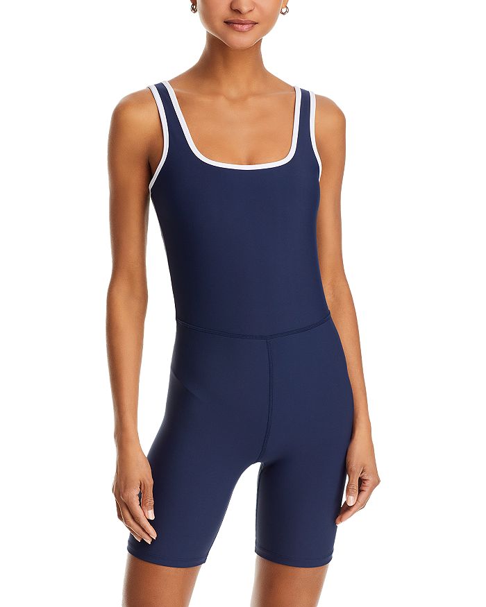 AQUA AQUA Square Neck Unitard - Exclusive | Bloomingdale's