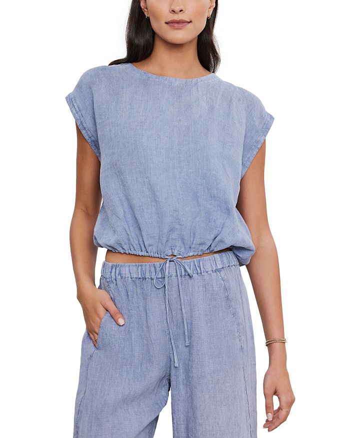 Velvet by Graham & Spencer Bayla Crop Drawstring Top | Bloomingdale's