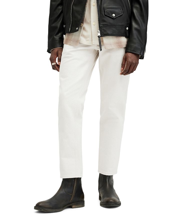 ALLSAINTS Dean Slim Fit Jeans in Oatmeal White | Bloomingdale's