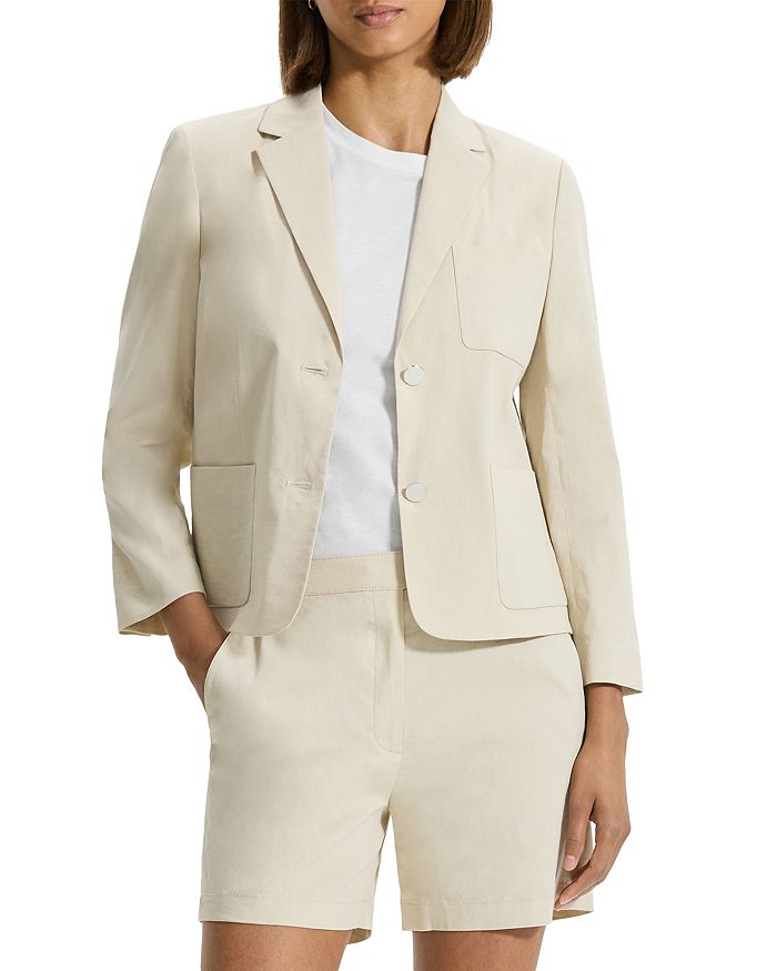 Theory Shrunken Split Cuff Two Button Blazer | Bloomingdale's