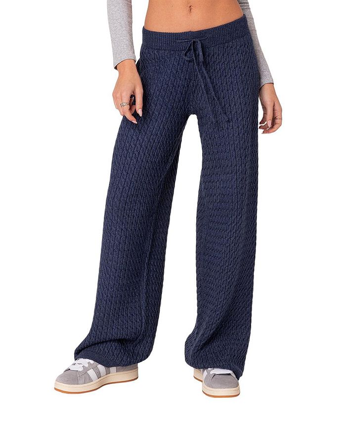 Edikted Portia Relaxed Cable Knit Pants | Bloomingdale's