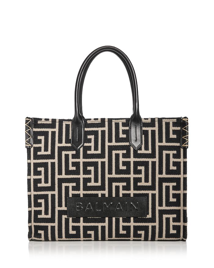 Balmain B-Army Shopper Monogram Jacquard Medium Tote | Bloomingdale's