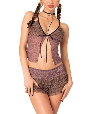 Click here for Edikted Janis Floral Ruffled Tank Top prices