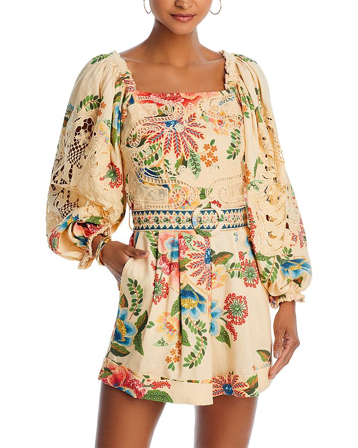 FARM Rio Delicate Garden Romper | Bloomingdale's