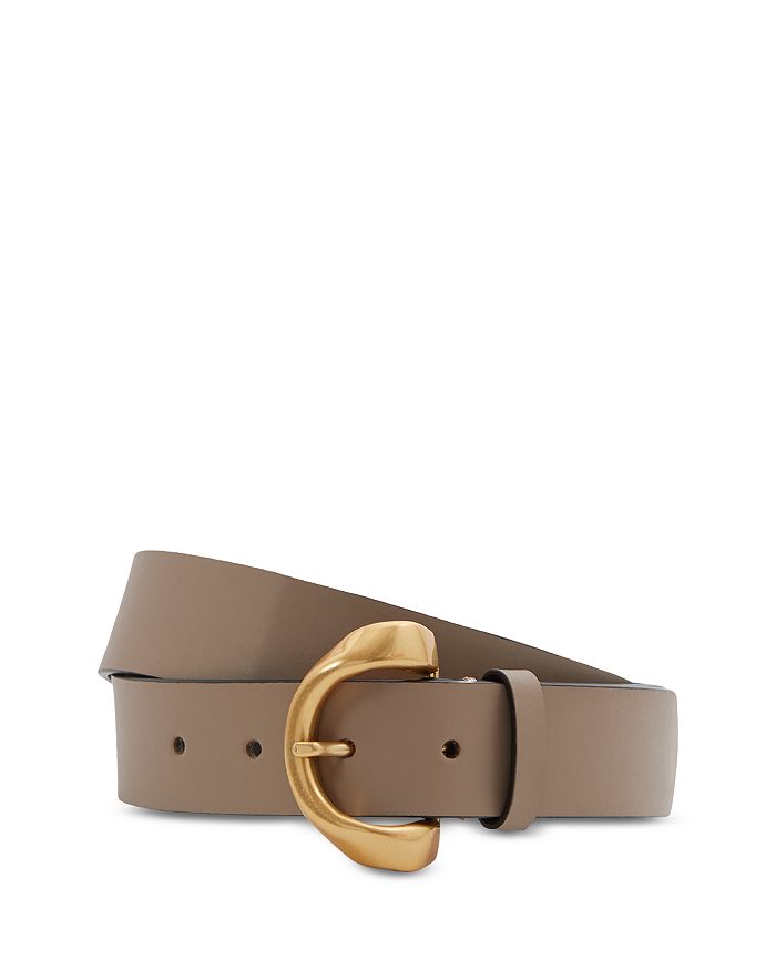 REISS Women's Indie Twisted Buckle Leather Belt | Bloomingdale's