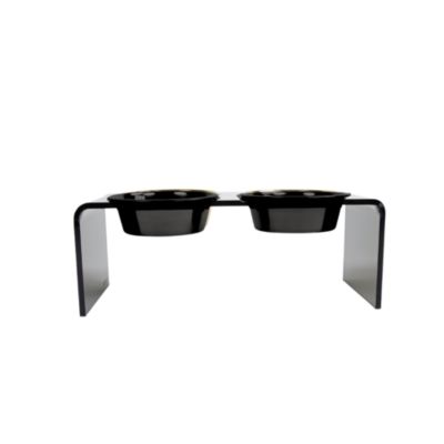 Click here for Medium Smoke Grey Small Double Bowl Feeder  1 Quar... prices