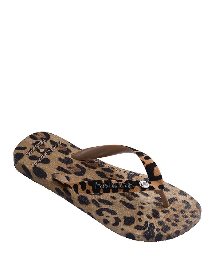 havaianas Women's Top Dolce & Gabbana Leopard Flip-Flops | Bloomingdale's