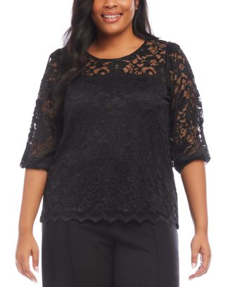 Karen Kane Plus Lace Top | Bloomingdale's