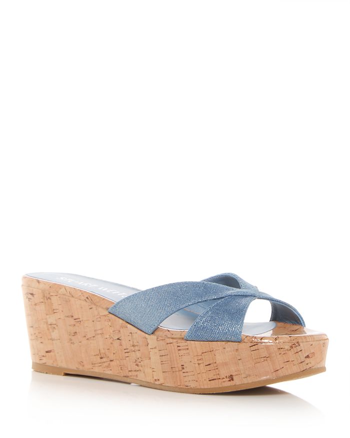 Stuart Weitzman Women's Carmen Platform Slide Sandals | Bloomingdale's