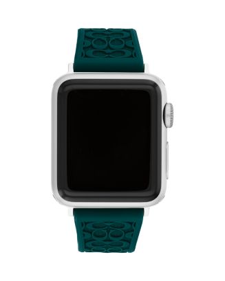 COACH Apple Watch® Green Silicone Strap, 38/40/41mm | Bloomingdale's