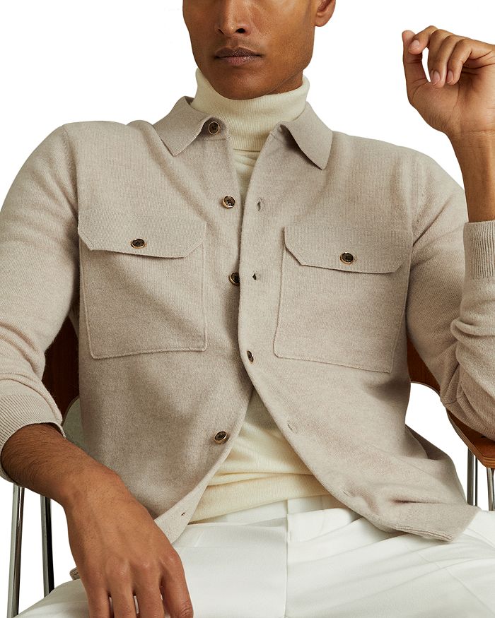 REISS Pisa Merino Wool Slim Fit Cardigan | Bloomingdale's